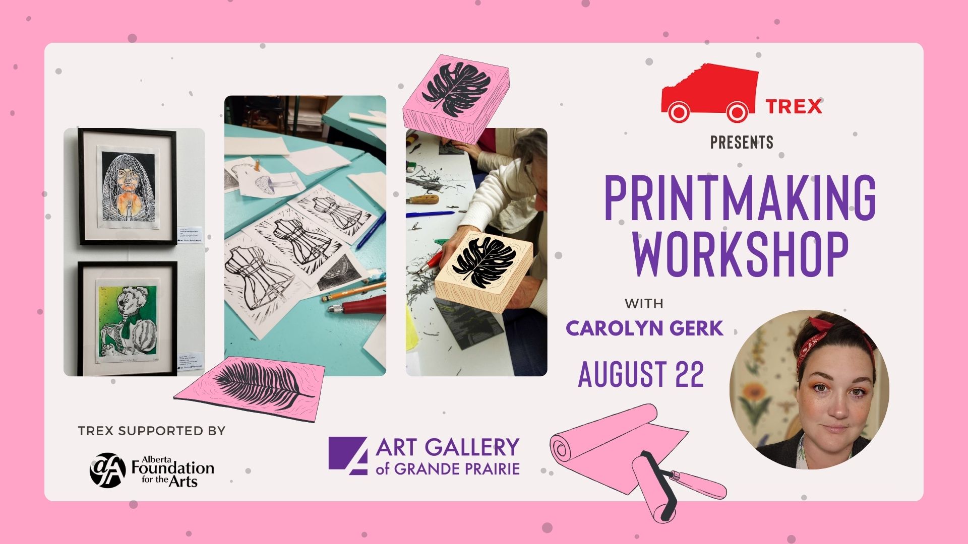 Printmaking Workshop w/ Carolyn Gerk – Art Gallery of Grande Prairie