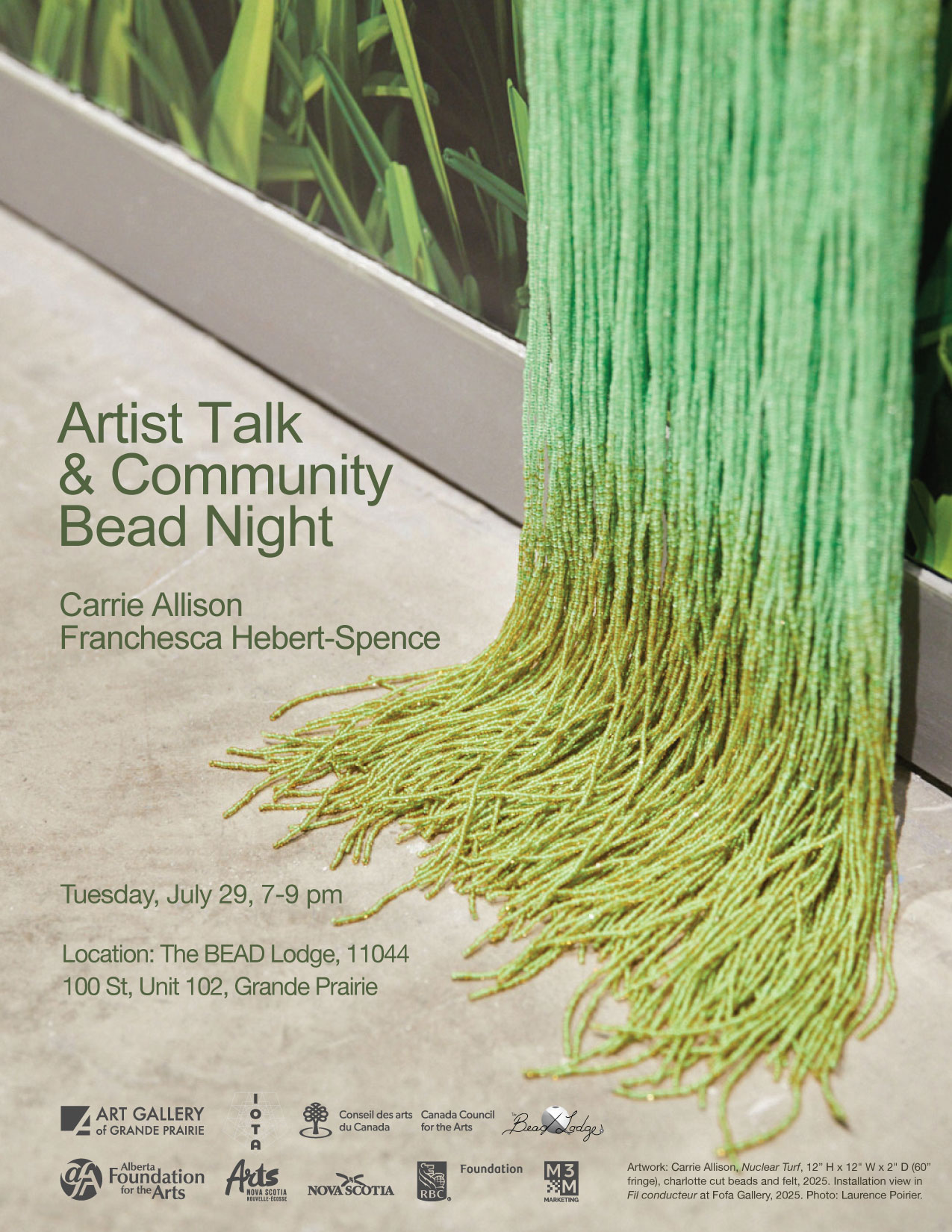 Artist Talk & Community Bead Night – Art Gallery of Grande Prairie